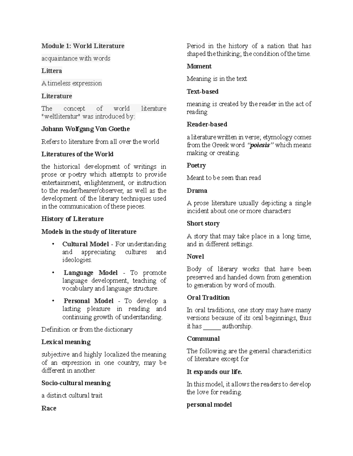 Glitt 002 Midterm Exam Literature Overview and Key Concepts - Studocu