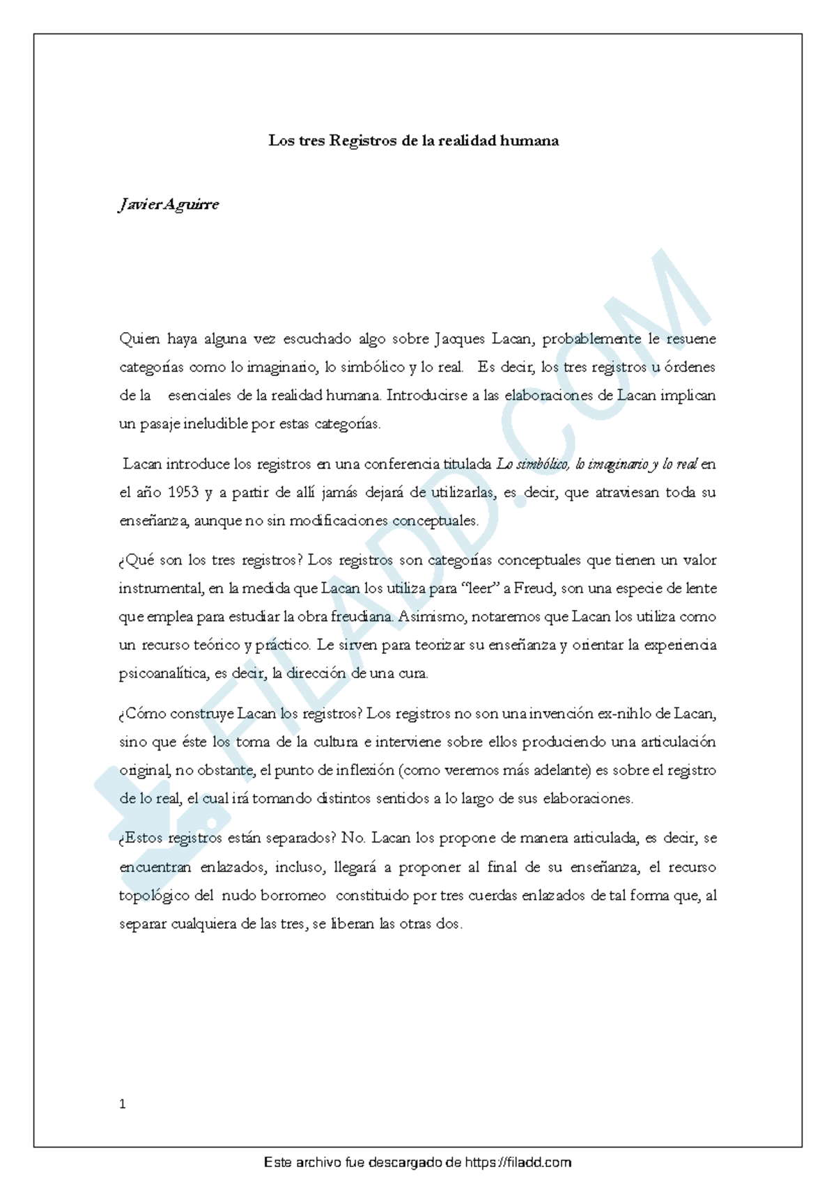 Los registros de la realidad humana según Lacan: Análisis y Reflexiones ...