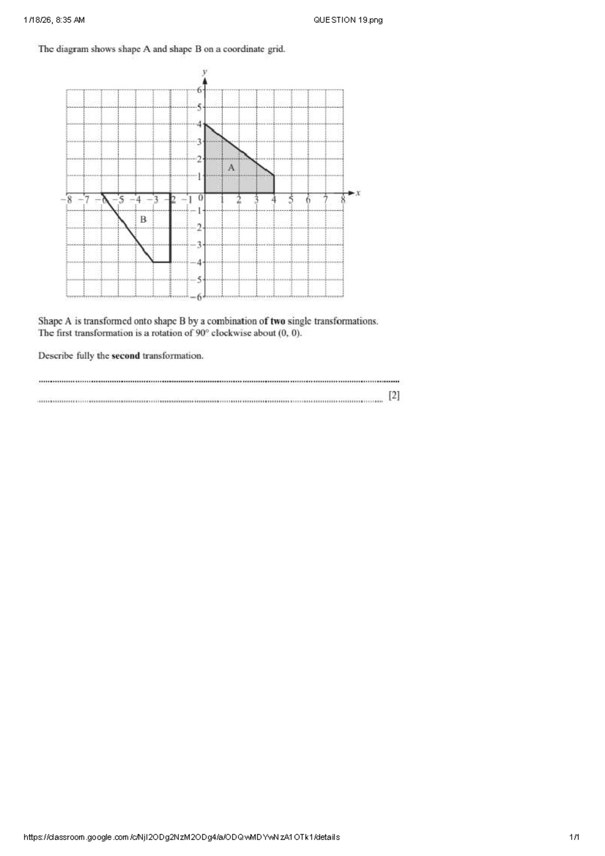 Geometry Transformation Analysis - Question 19 (DDOIEIUIEHUDC) - Studocu