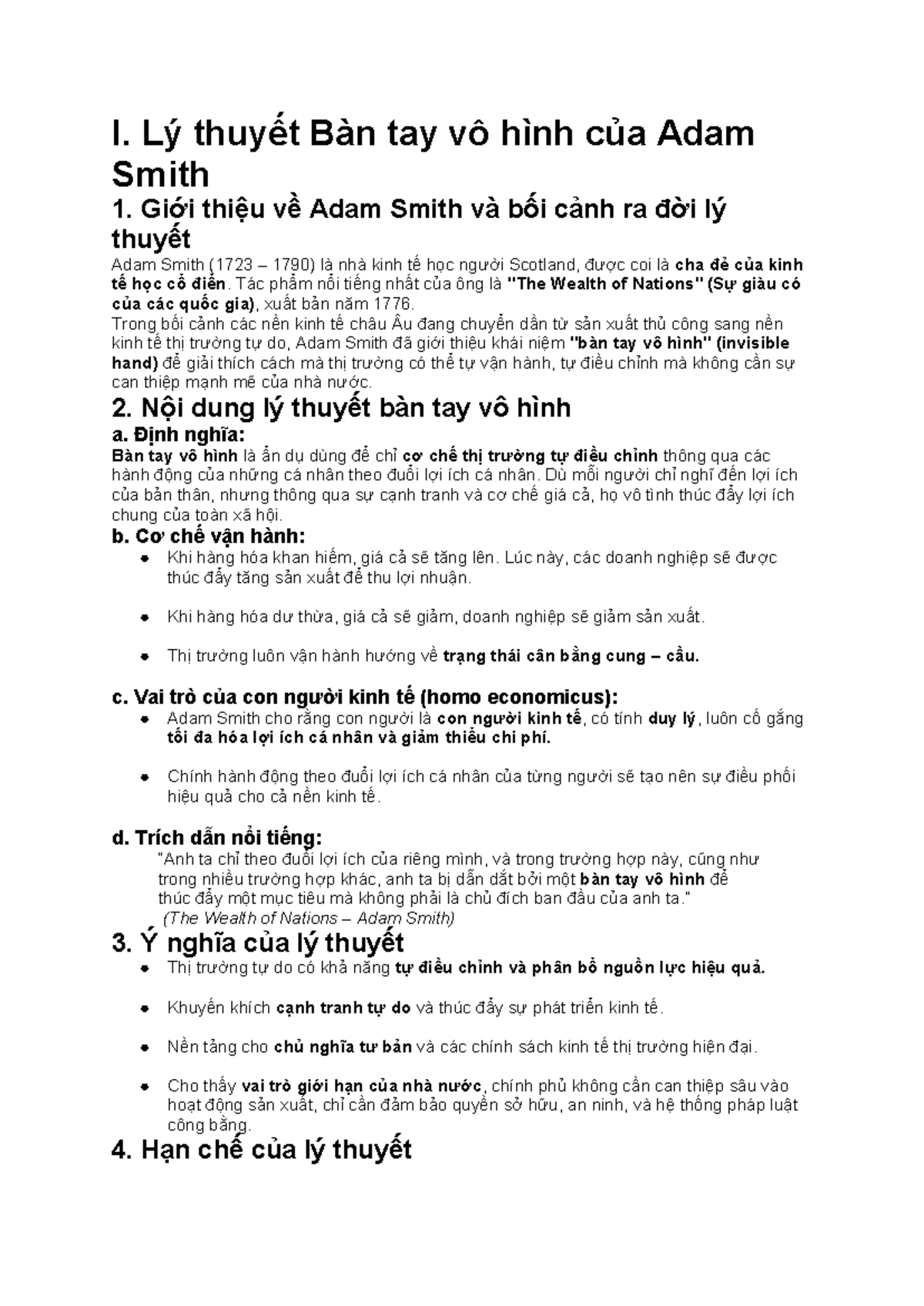 Lý thuyết Kinh tế học Cổ điển và Hiện đại: Adam Smith, Keynes ...