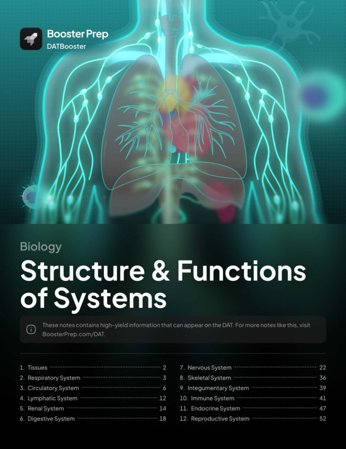 DAT Booster PrepTM: Chapter 4 - Structure & Functions of Biological ...