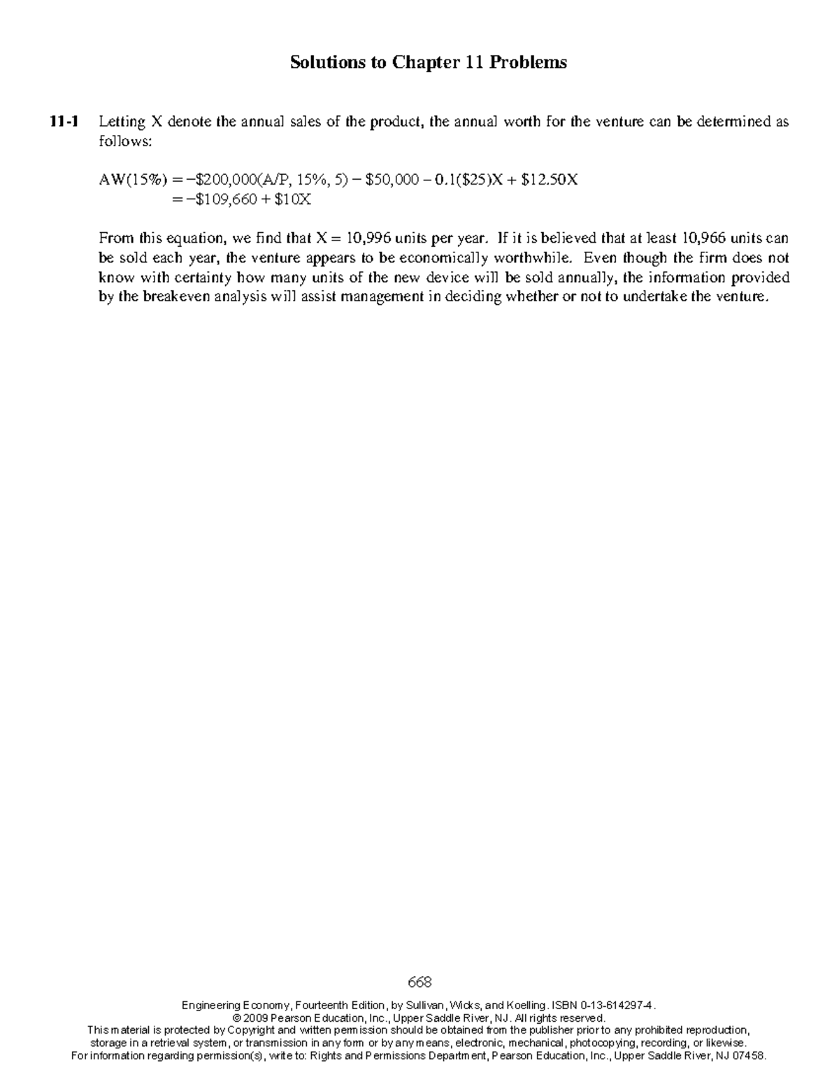 Ch11 Solutions: Engineering Economy Problem Analysis and Insights - Studocu