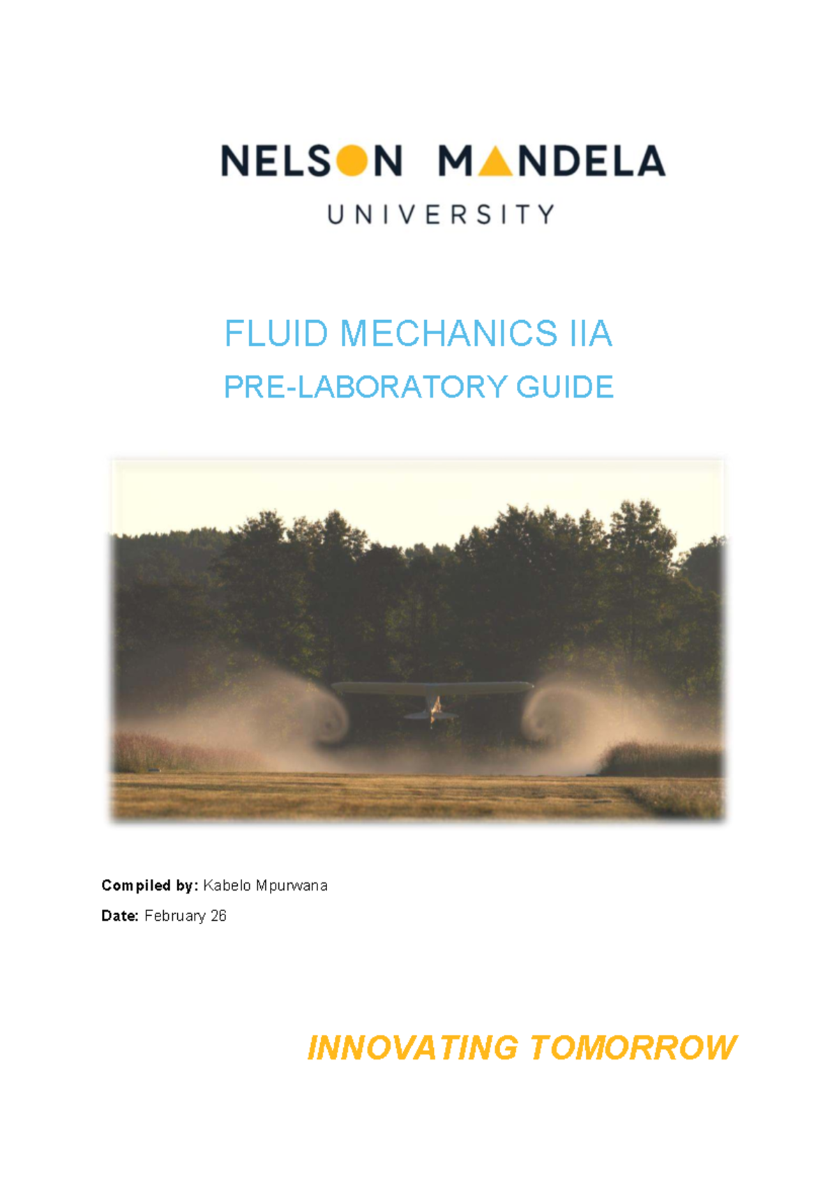Fluid Mechanics IIA: Pre-Lab Theory Guide for Experiments - Studocu