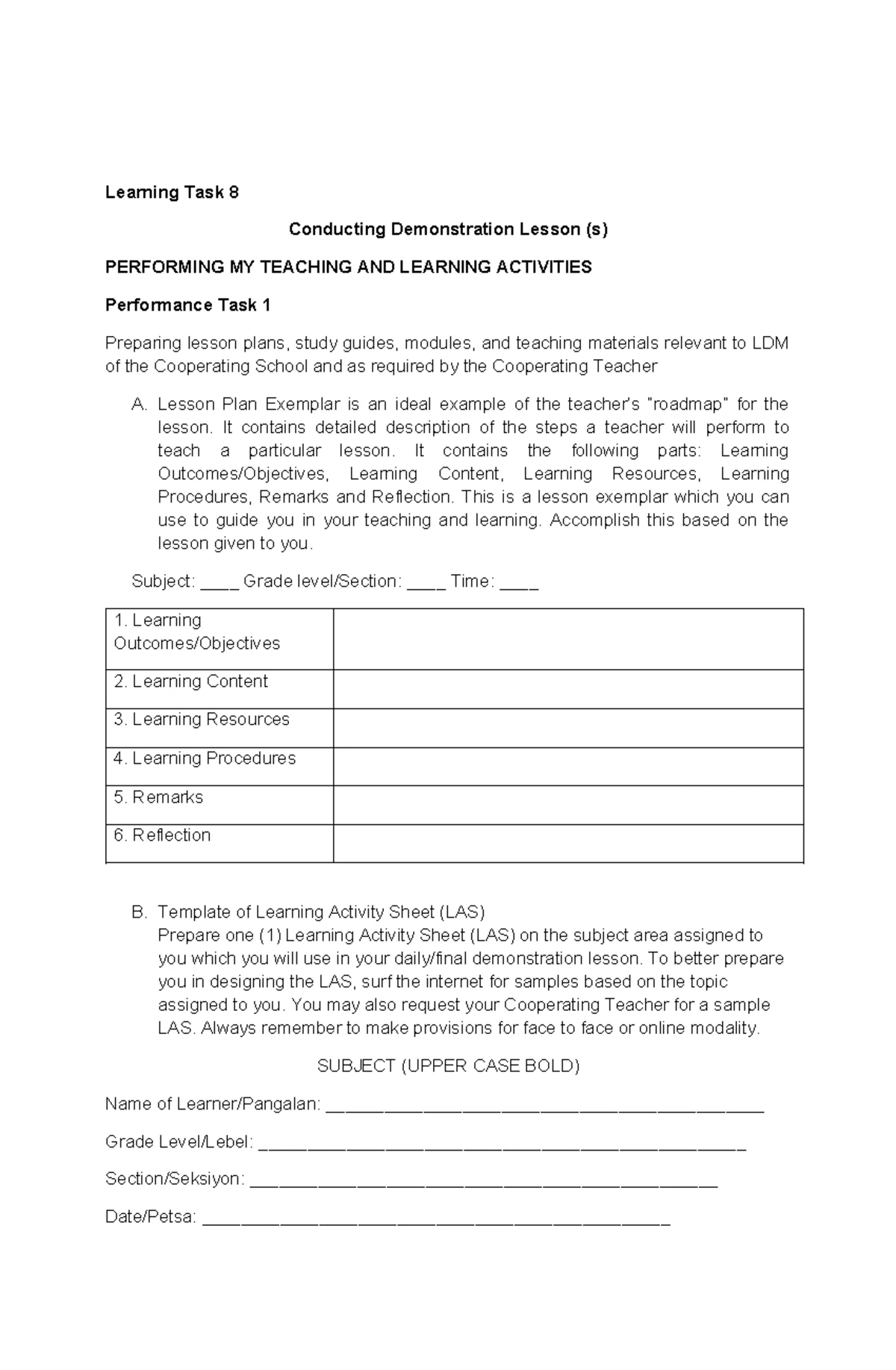 Learning Task 7: Assessment Practices & Scoring Rubric Design - Studocu