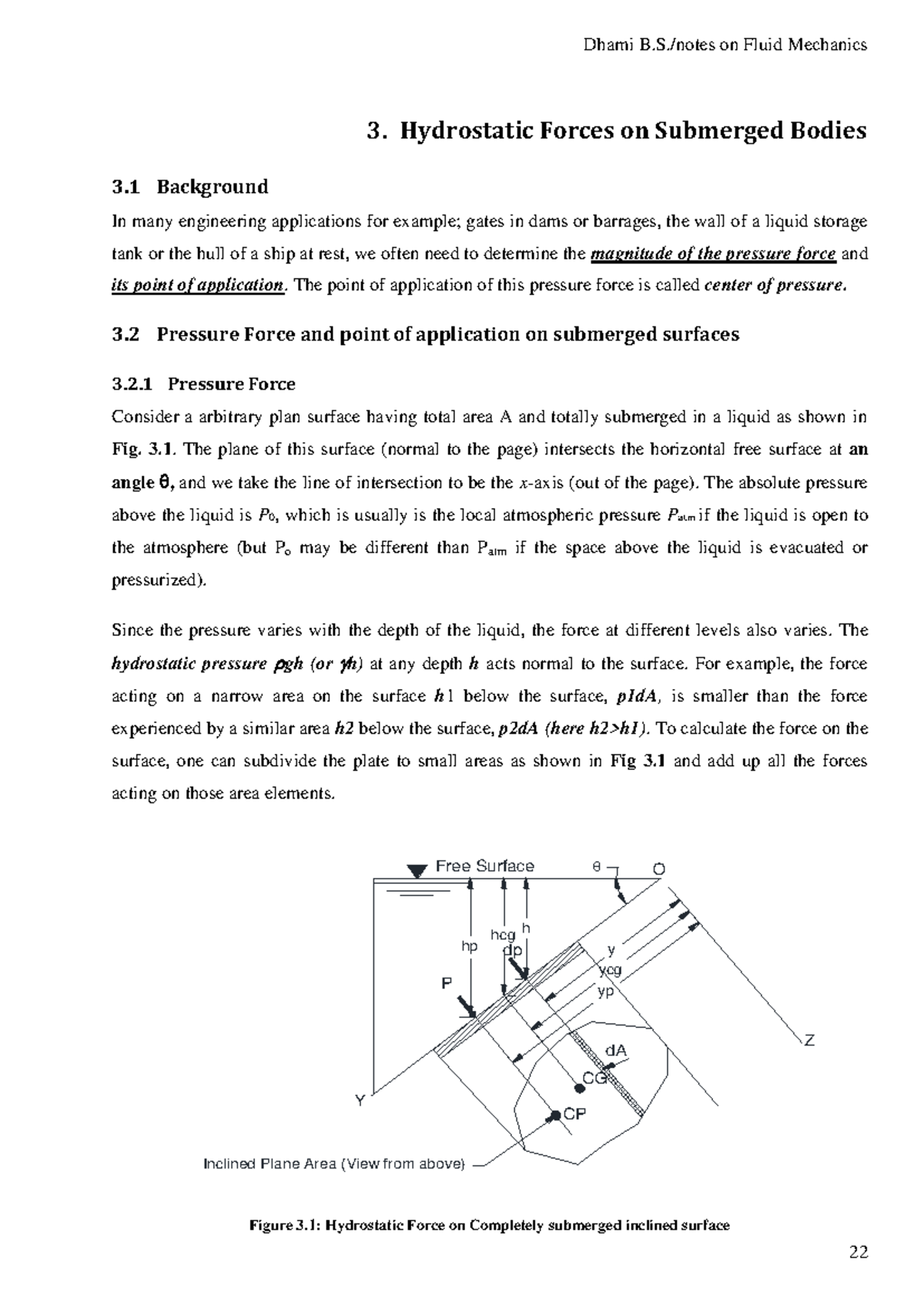 Fluid Mechanics 3: Hydrostatic Forces on Submerged Bodies - Studocu
