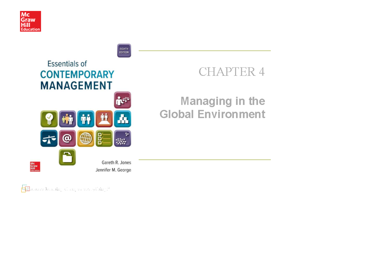Chapter 4: Managing in the Global Environment - Studocu