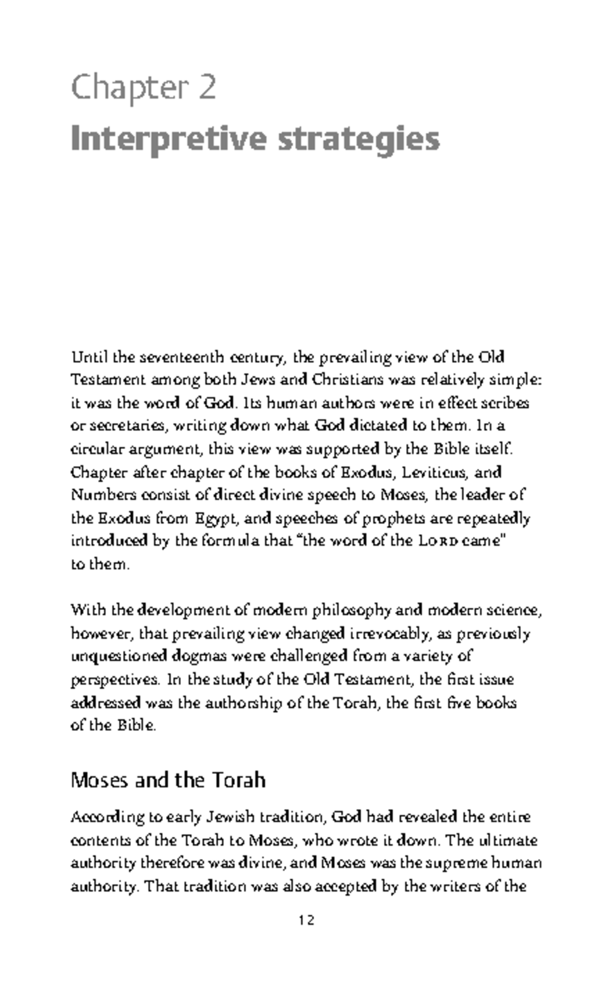 Chapter 2: The Documentary Hypothesis and Old Testament Authorship ...