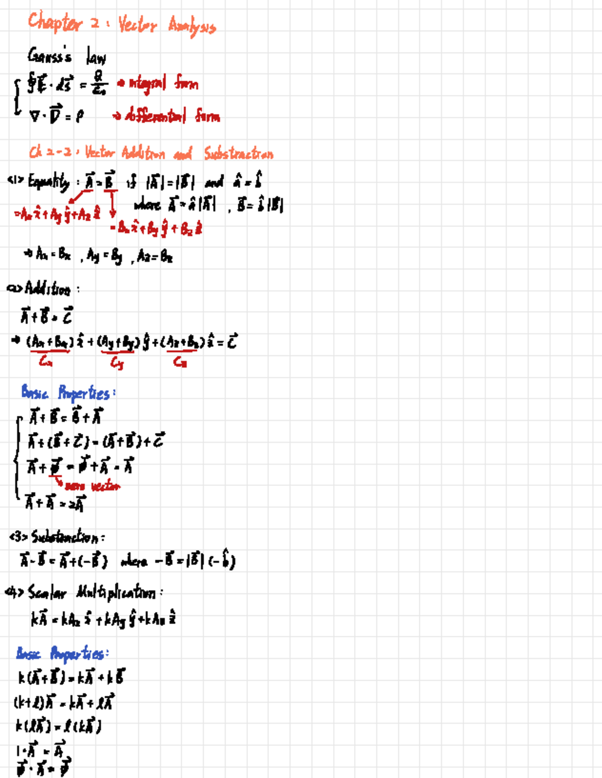 Chapter 2: Integral and Differential Analysis in Vector Addition (E) - Studocu