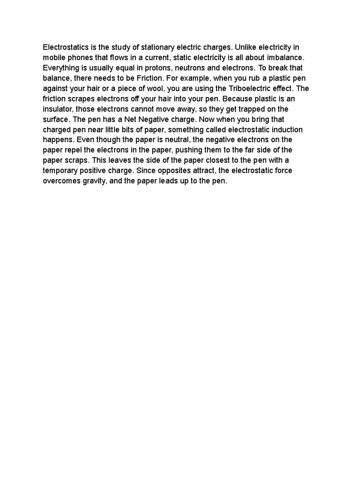 Electrostatics: Understanding Static Electricity and Charge Induction ...