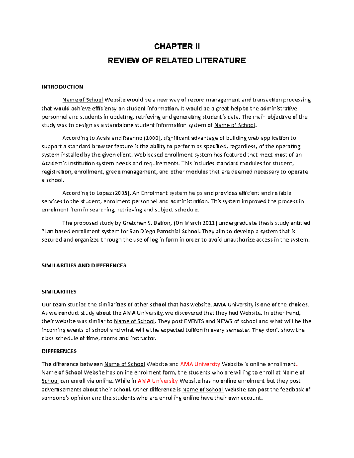 Chapter-II-RRL - Review of Related Literature Example - CHAPTER II ...