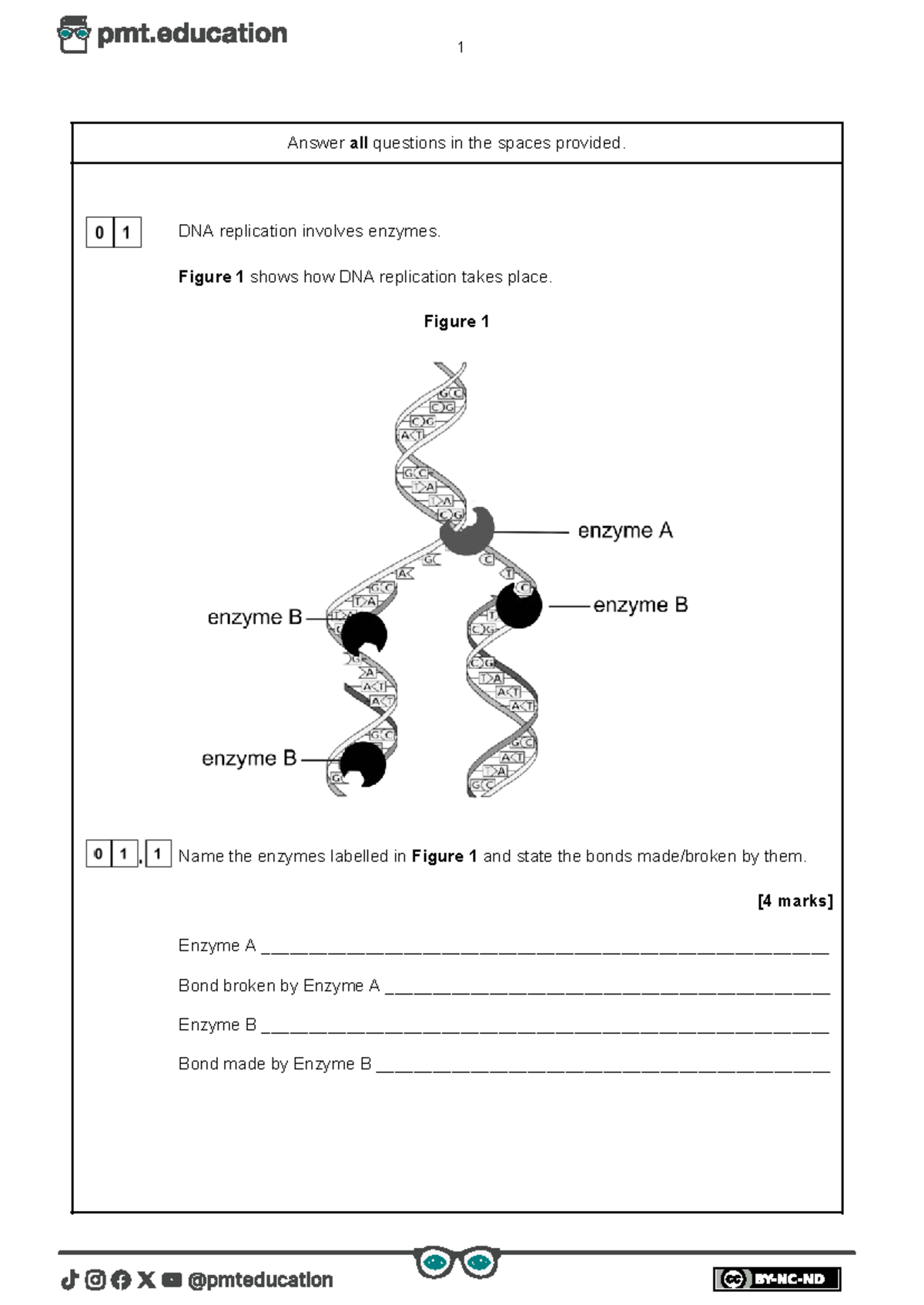 AQA Biology A-level Paper 1 QP - PMT Predicted Exam 2025 - Studocu