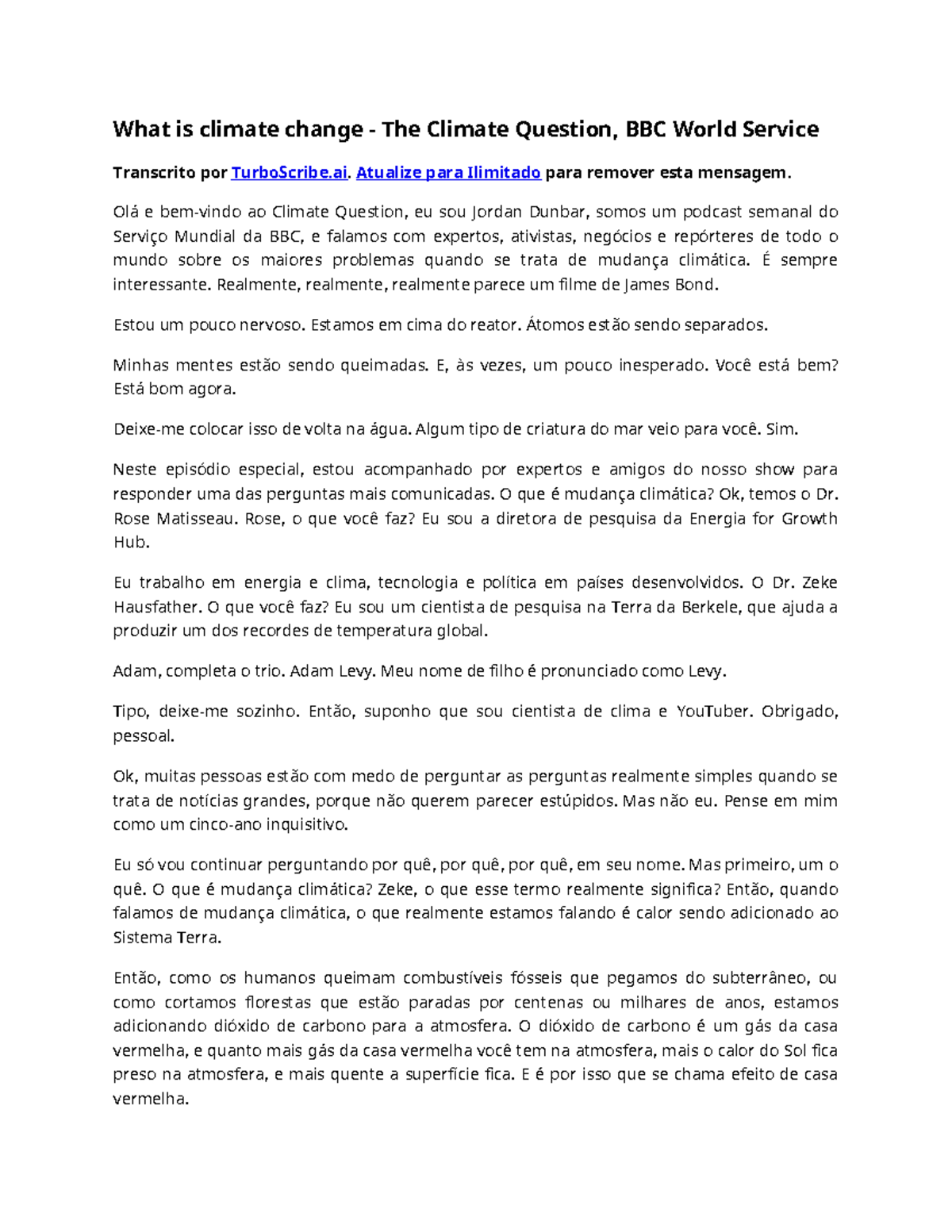 What is climate change - The Climate Question, BBC World Service ...