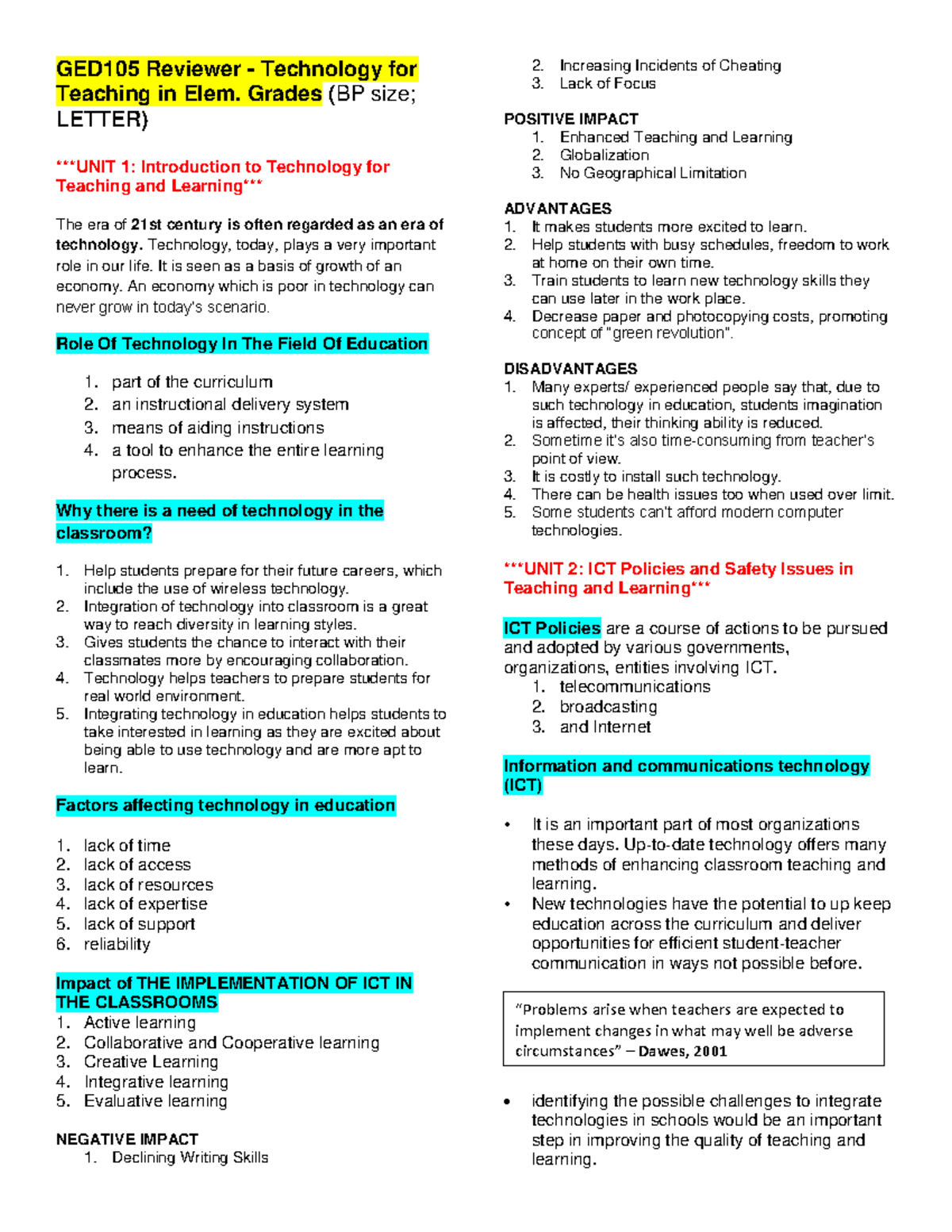 GED105 Reviewer - Grades (BP size; LETTER) ***UNIT 1: Introduction to ...