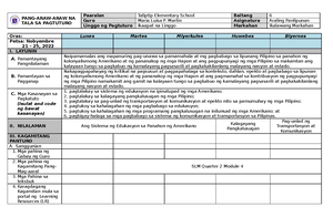 AP 6 DLP Q1-WEEK 1 - Daily Lesson Plan for AP 6 First Quarter - PANG ...