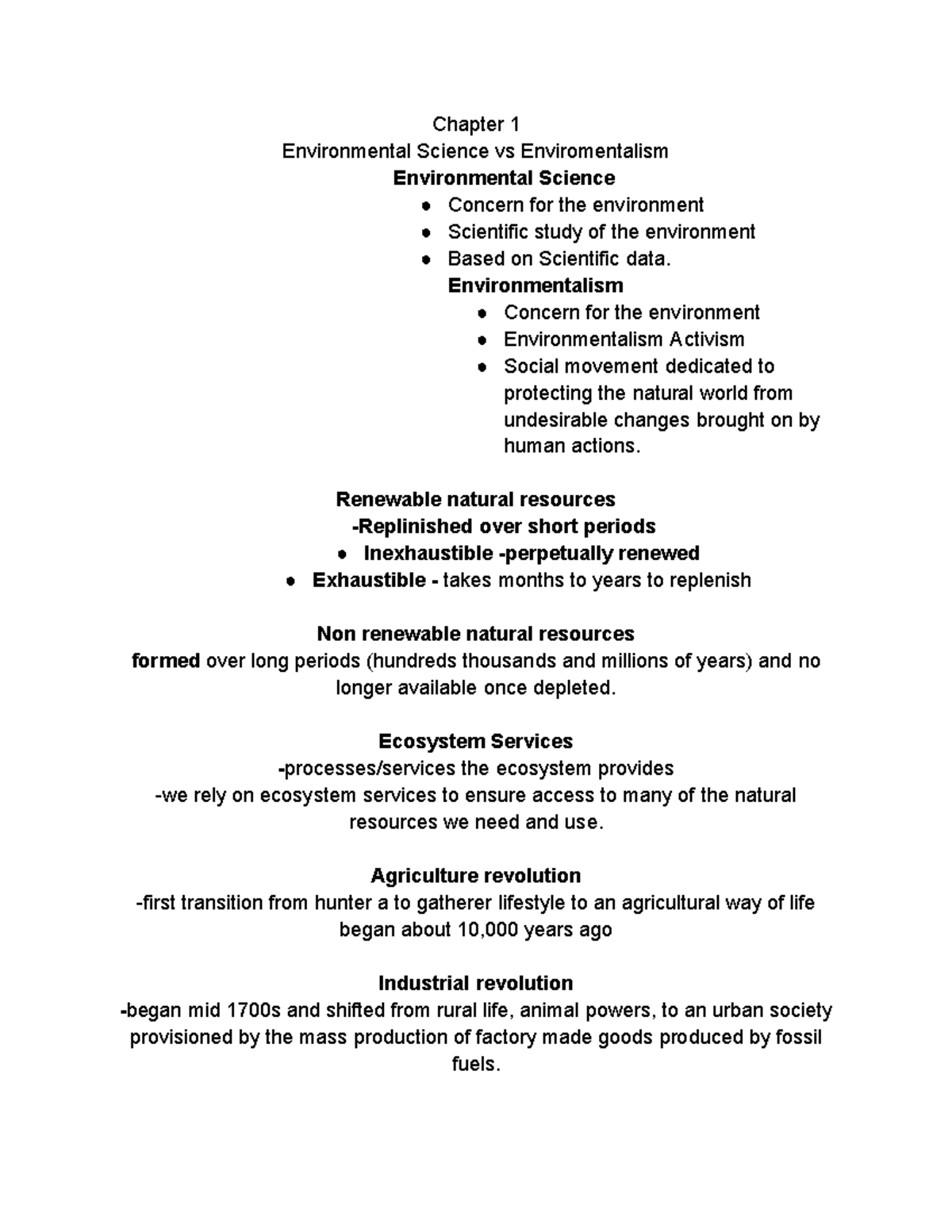 Chapter 1-3 Overview: Key Concepts in Environmental Science [ENV101 ...