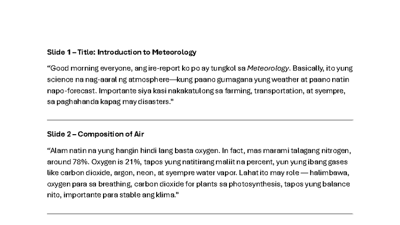 Report%20shit - lecture - Slide 1 – Title: Introduction to Meteorology ...