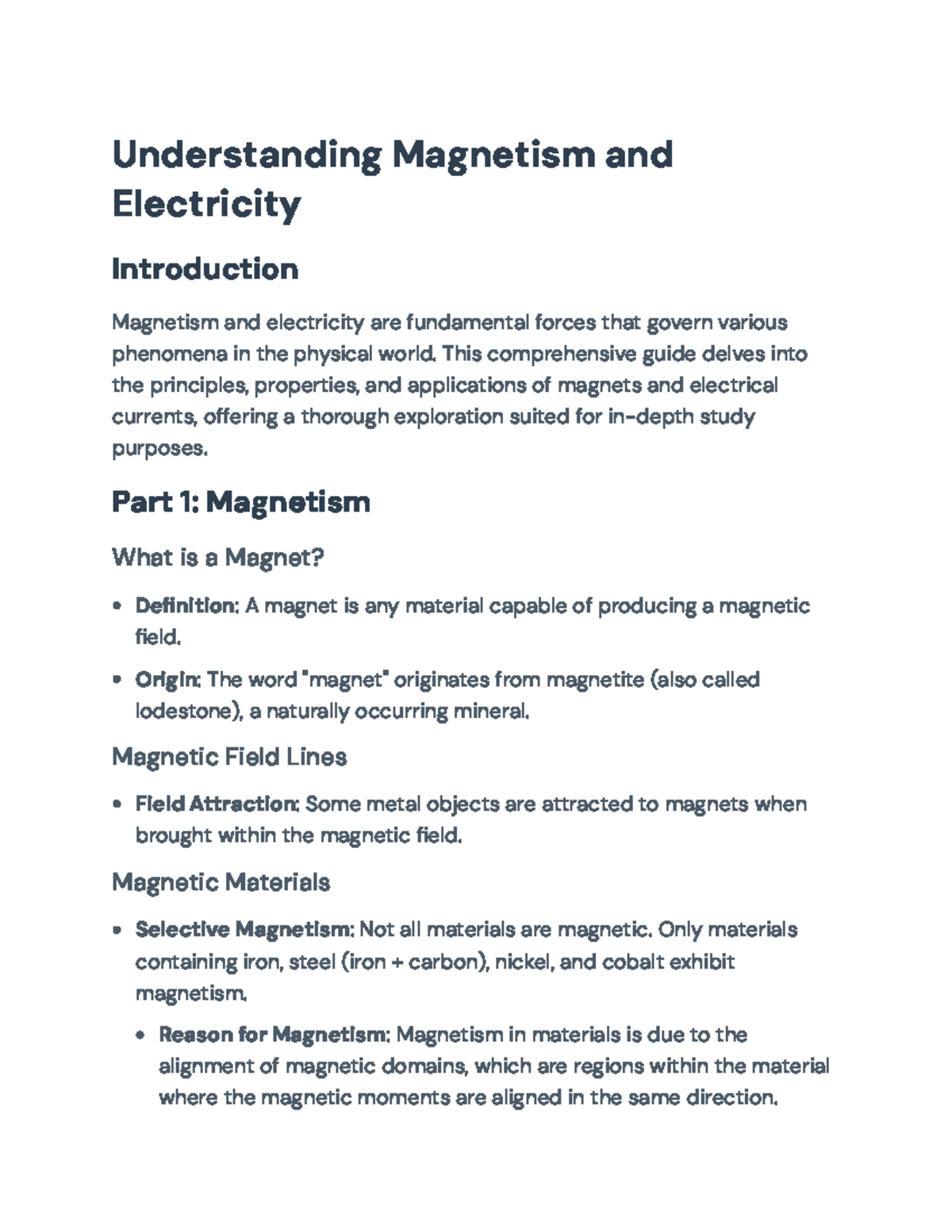 Understanding Magnetism & Electricity Principles - Comprehensive Guide ...
