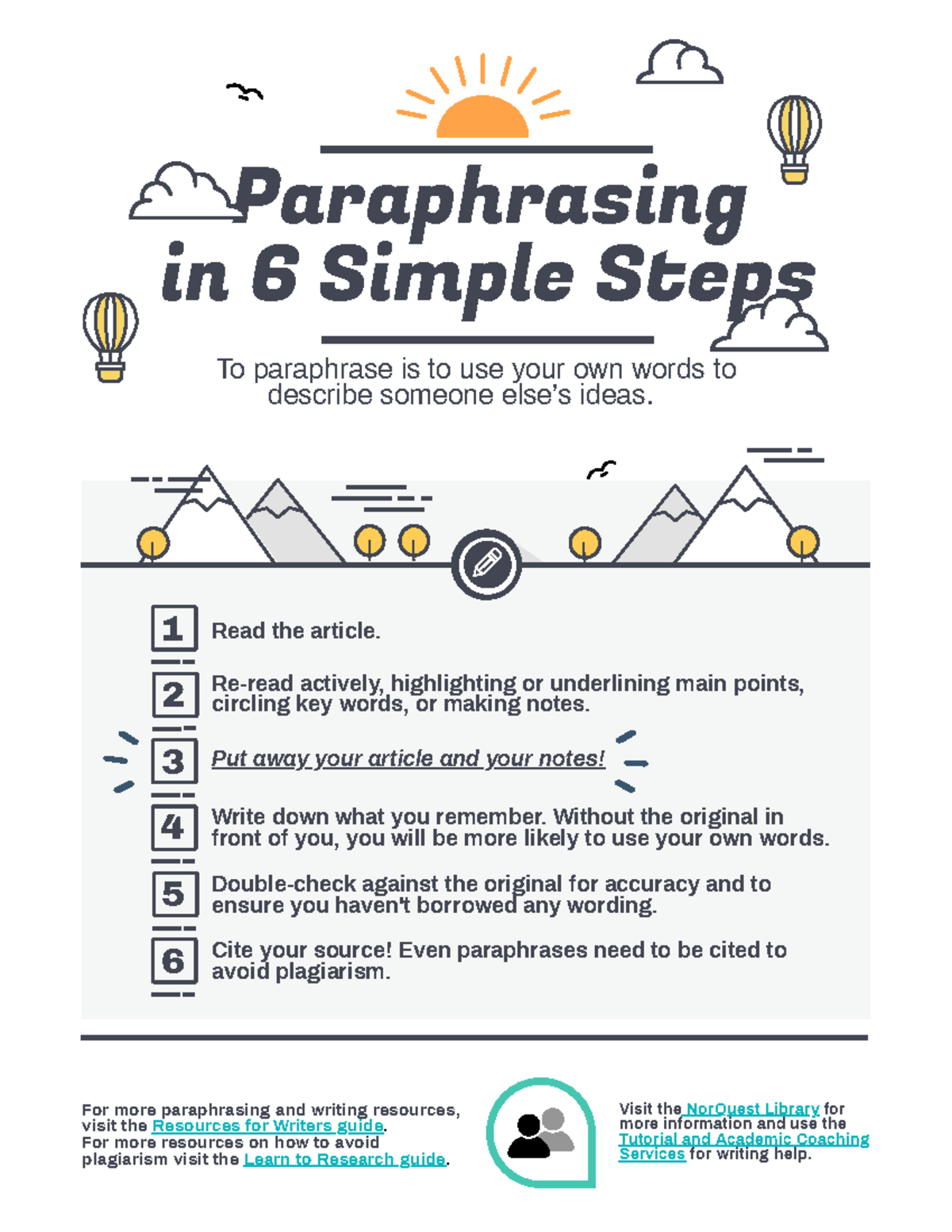 Paraphrasing Techniques: 6 Simple Steps - Nor Q - Studocu