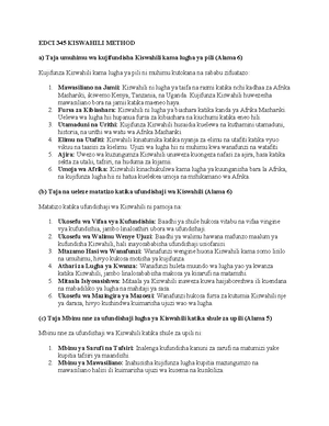 [Solved] Sarufi maumbo ni nini - Utafiti katika Kiswahili (KIS 800 ...