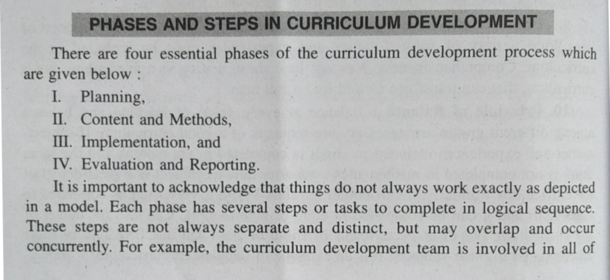 Curriculum Development Phases & Steps: A Comprehensive Overview - Studocu