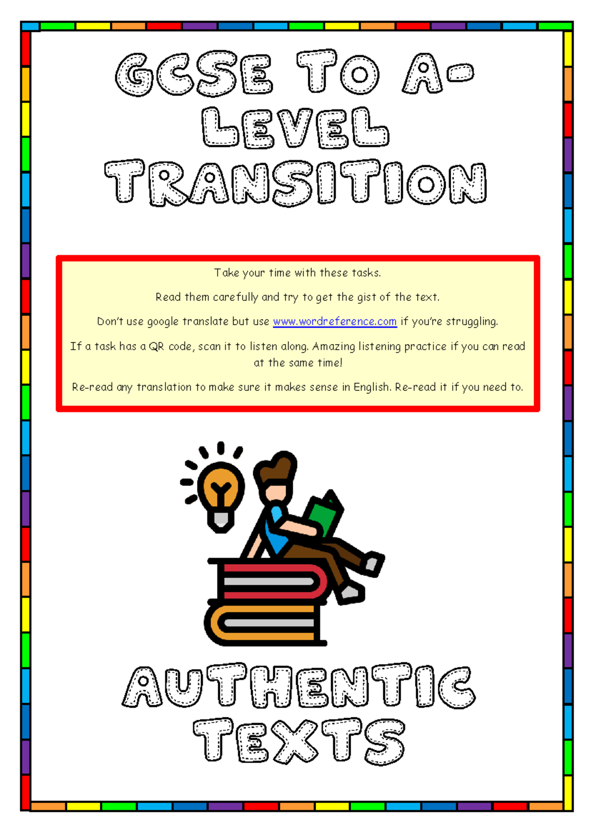 A-level Transition: Authentic Texts for Spanish Language Practice - Studocu