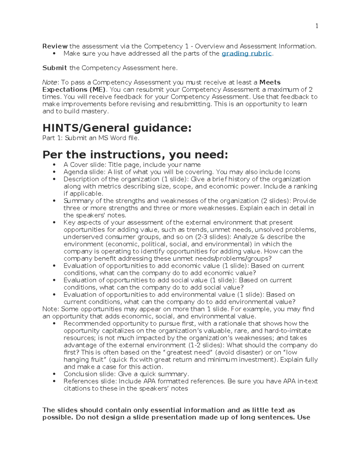 MGTCB 576 Competency 1 Assessment: Corporate Entrepreneurship Overview - Studocu