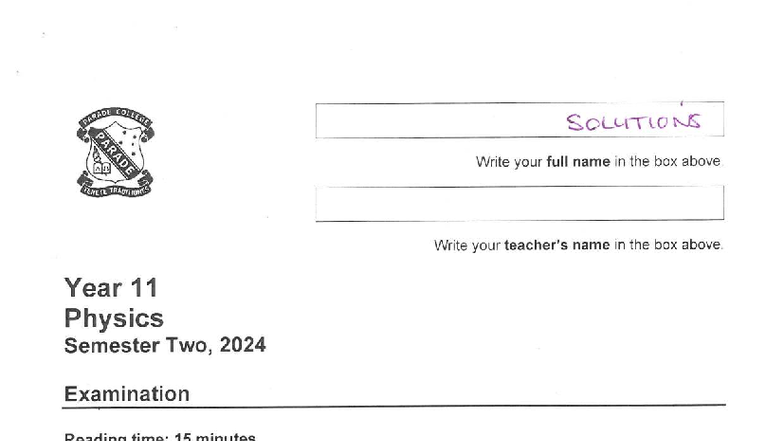 2024 PHYS 101 Unit 2 Exam Solutions: Acceleration & Motion Analysis - Studocu