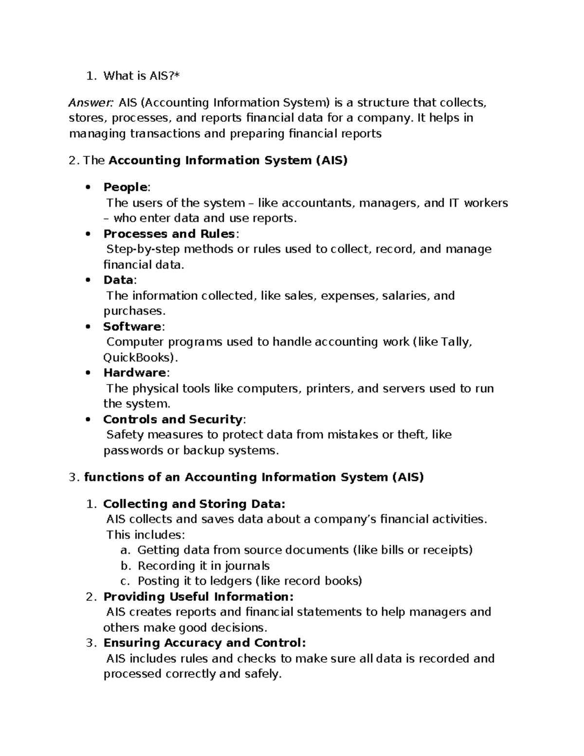 A-4 Practice: Understanding Accounting Information Systems (AIS) - Studocu