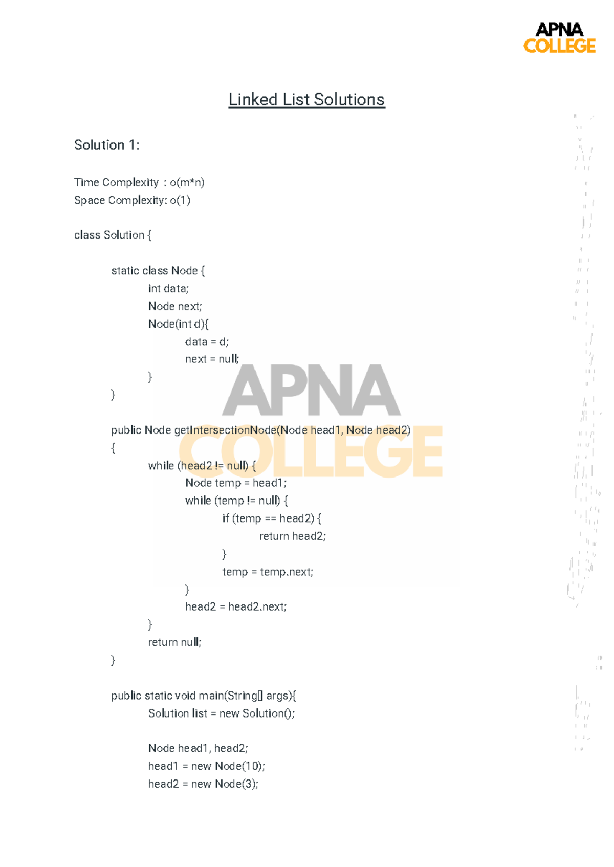 Solutions for Practice Questions on Linked Lists (CS101) - Studocu