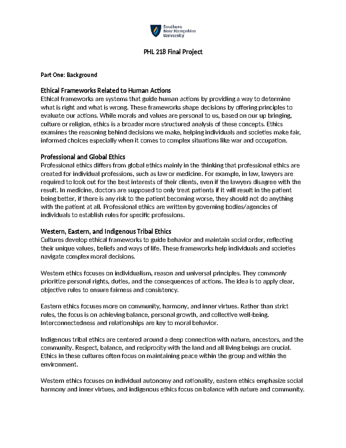 PHL 218 Final Project: Ethical Frameworks on Global Warming Analysis ...