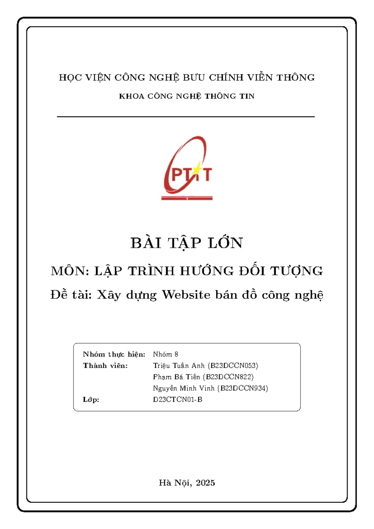Bài Tập Lớn: Xây Dựng Website Bán Đồ Công Nghệ - KIẾN TRÚC MÁY TÍNH ...