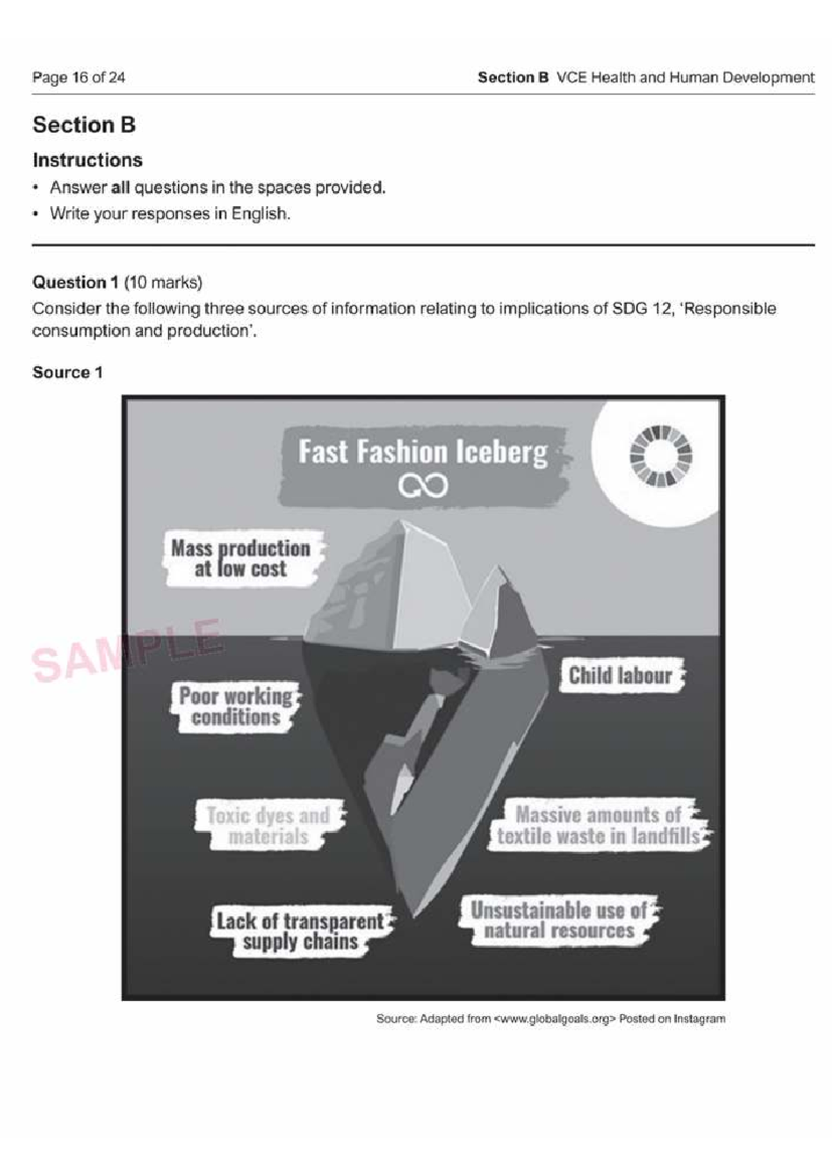 VCE Health & Human Development Extended Response Guide (Units 4 & 8 ...