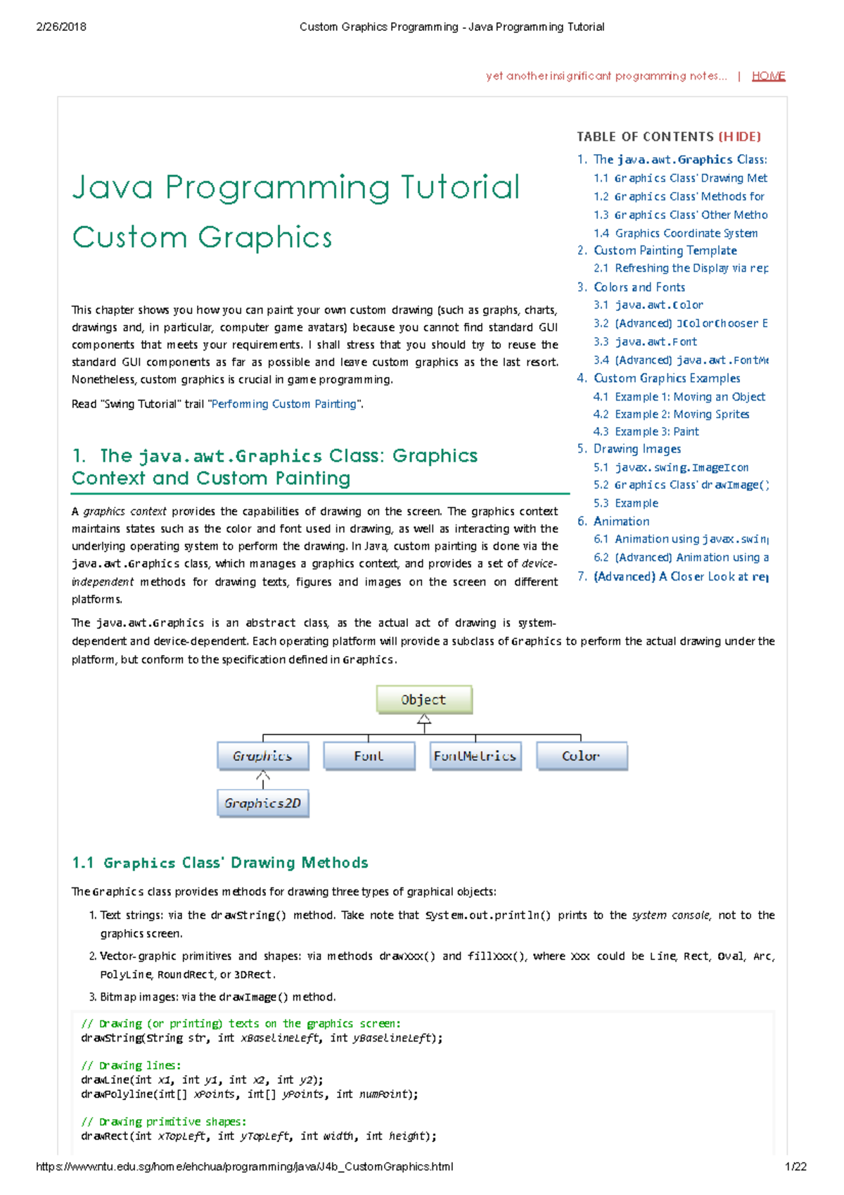 Custom Graphics Programming - Java Programming Tutorial - 2/26/2018 Custom Graphics Programming ...