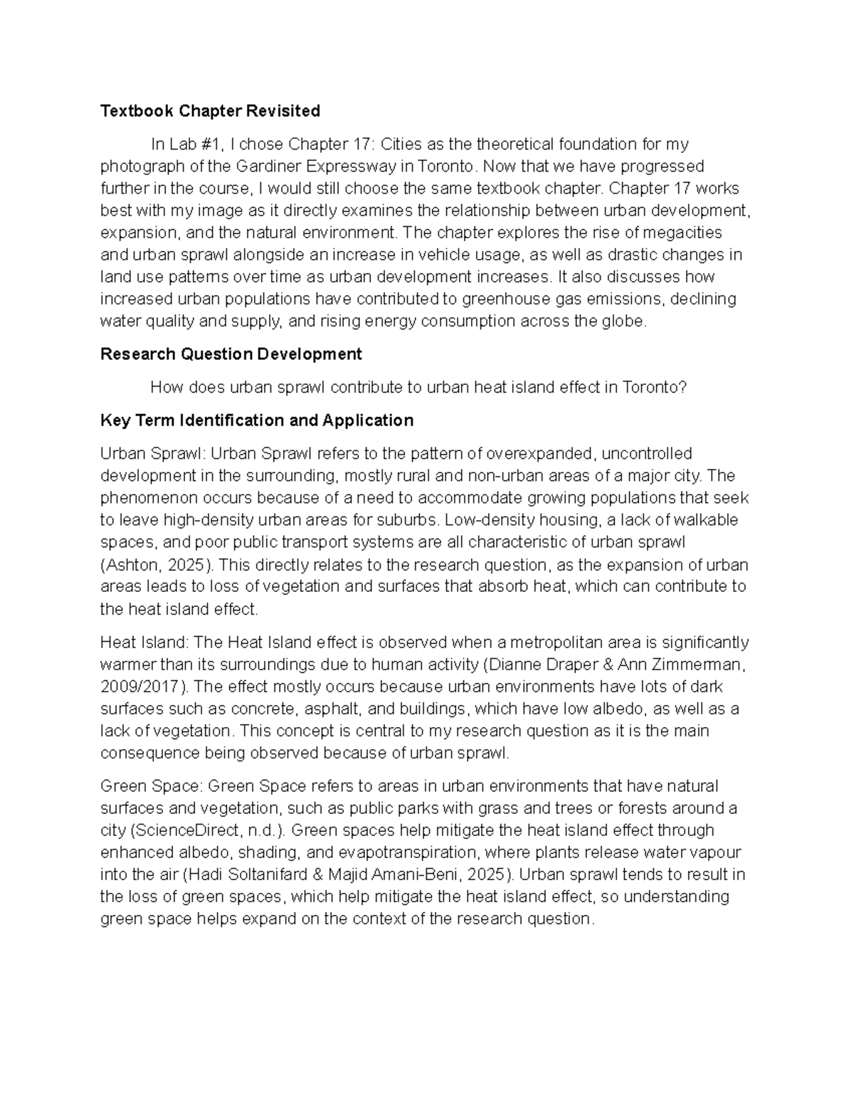 Annotated Bibliography - Lab #2: Urban Sprawl & Heat Island Effect ...