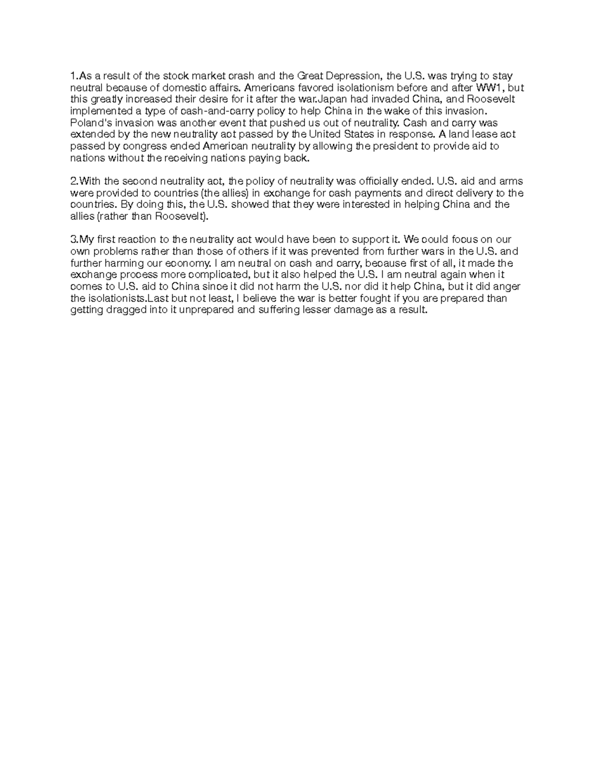 5.01 U.S. Neutrality and the Road to World War II - US History Notes ...