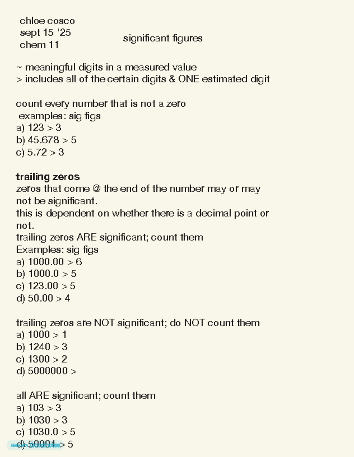 Chem 11 Lecture Notes: Understanding Significant Figures - Studocu