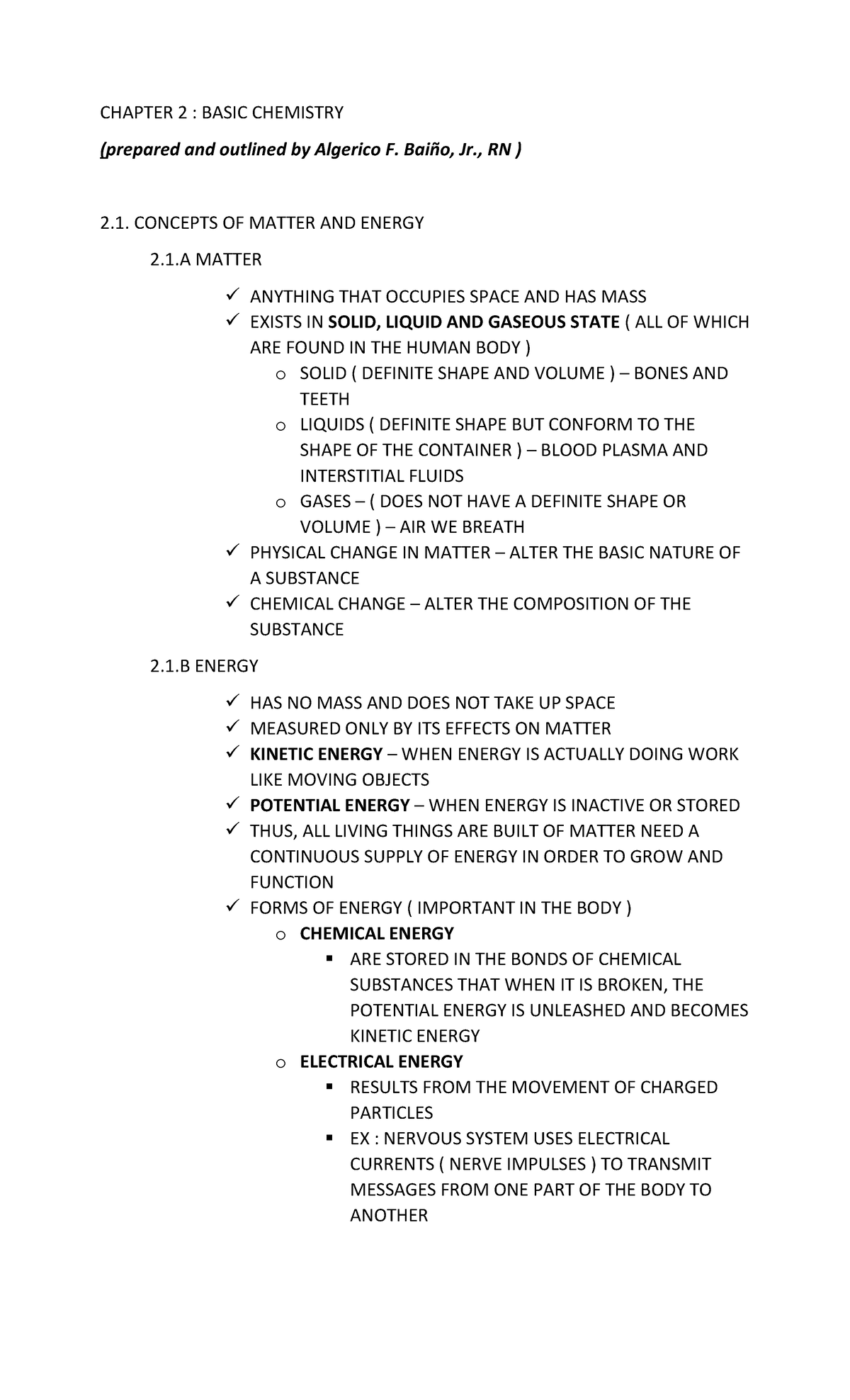 Basic- Chemistry - ... - CHAPTER 2 : BASIC CHEMISTRY (prepared and ...