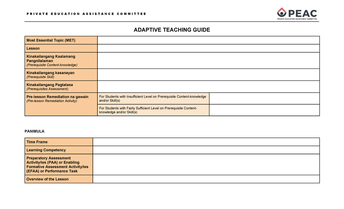 ATG 2024: Adaptive Teaching Guide for Essential Lesson Planning - Studocu