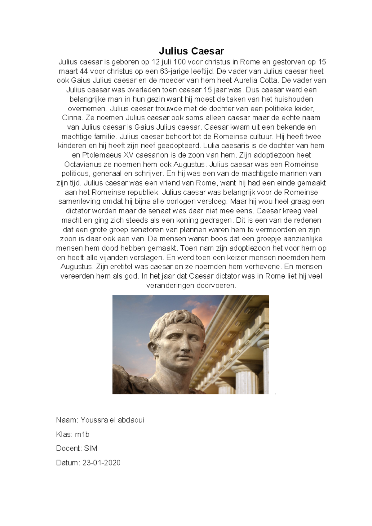 Julius Caesar: Het Leven en de Impact op Rome (M1B) - Studeersnel