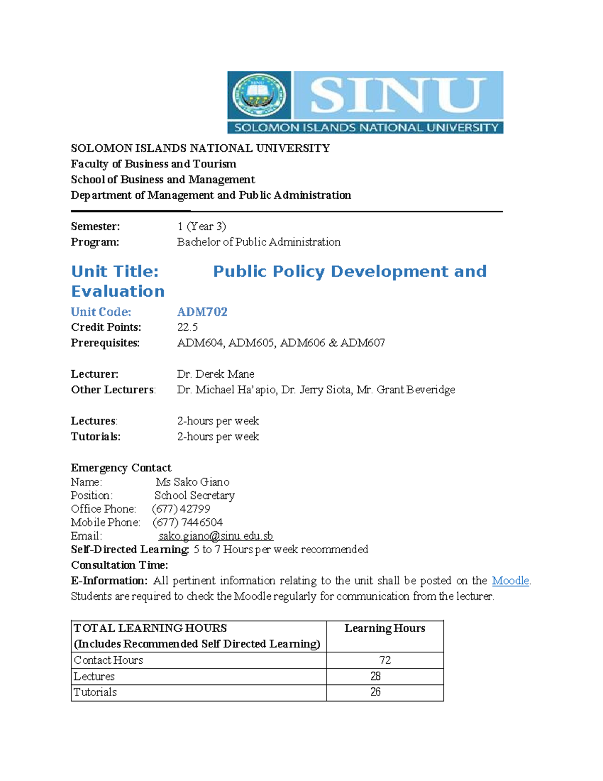 ADM702 - Public Policy Development & Evaluation Overview - Studocu