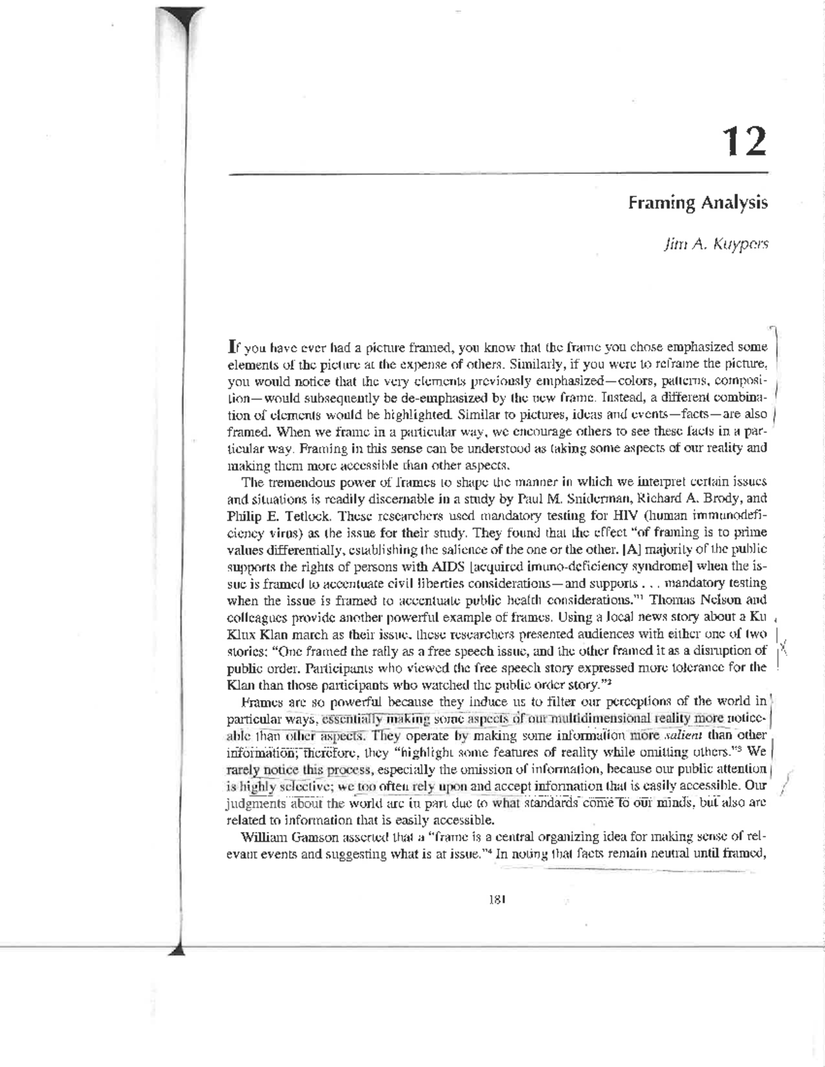 Framing Analysis: Understanding Media Influence in Course 101 - Studocu