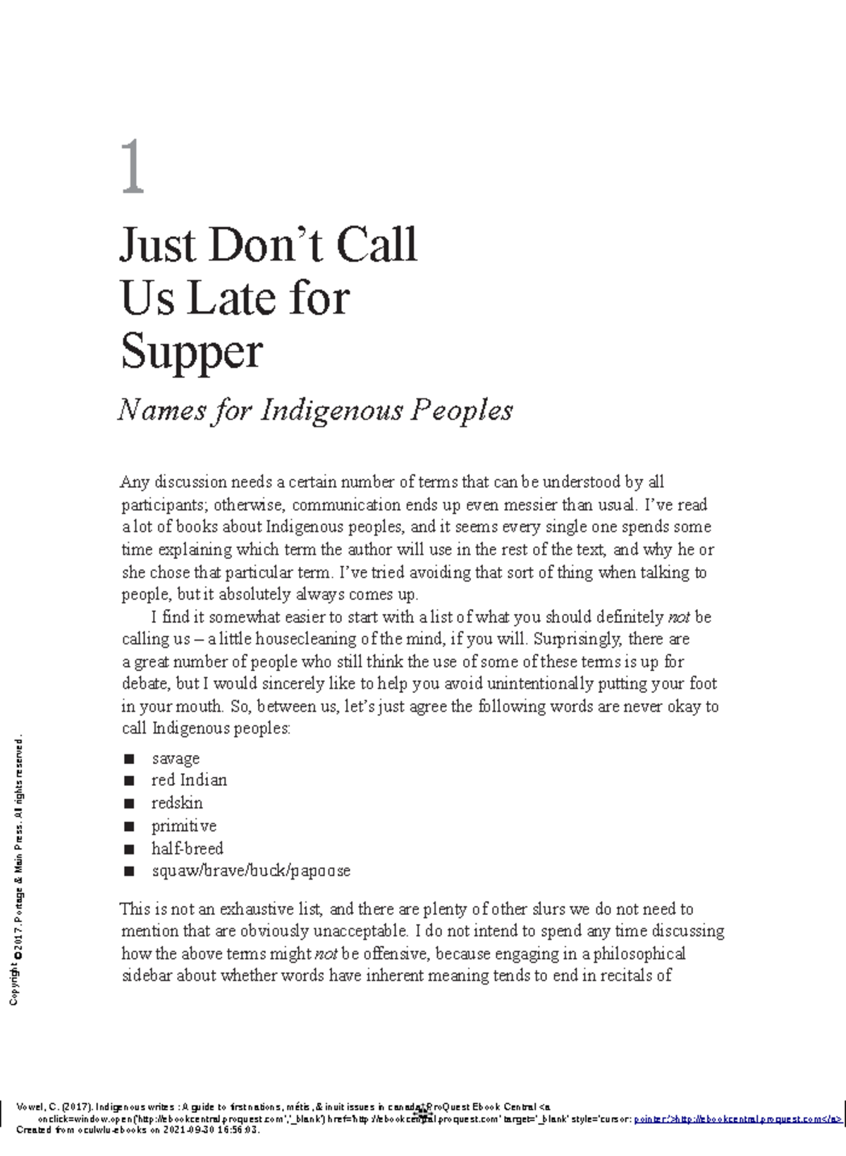 (1 Just Don t Call Us Late for Supper Names for Indigenous Peoples ...