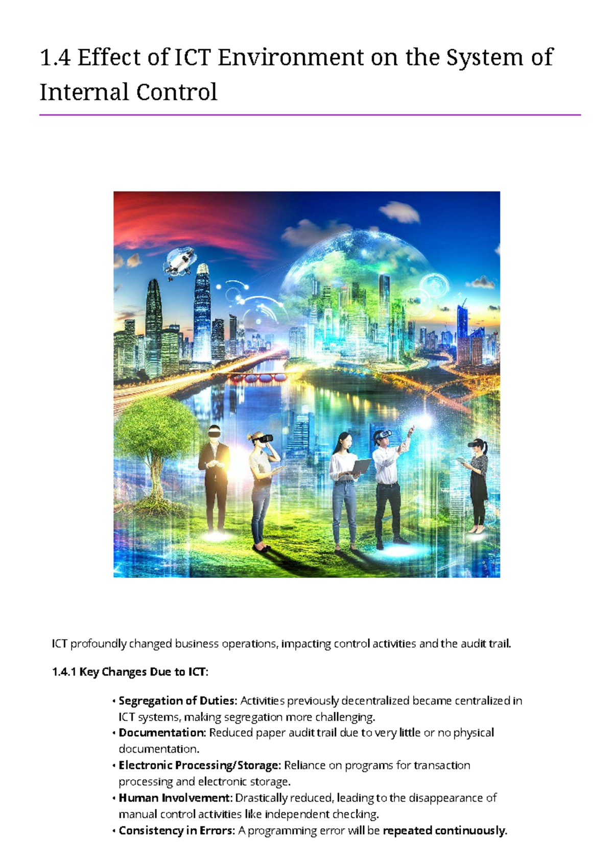 ICT Impact on Internal Control Systems: Key Changes & Controls - Studocu