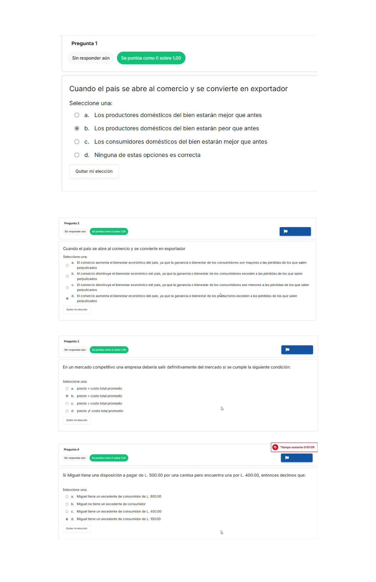 Examen 2 Principios De Economía Pregunta 1 Sin Responder Aún Se