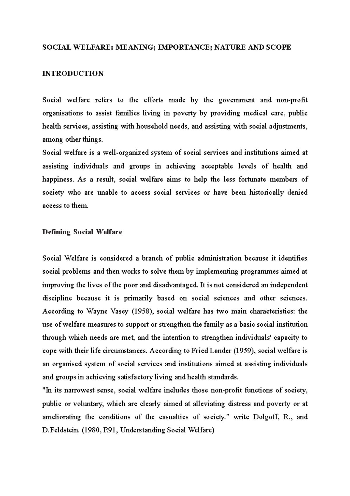 7) Families And Social Policy (Complete) - Social policy is the plans ...