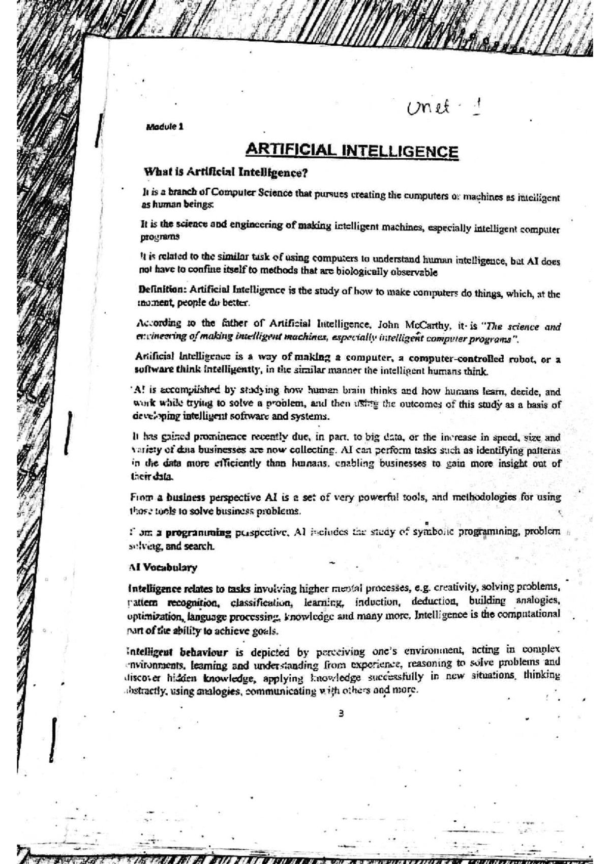 AI-1-27: Introduction to Artificial Intelligence - Module 1 Overview ...