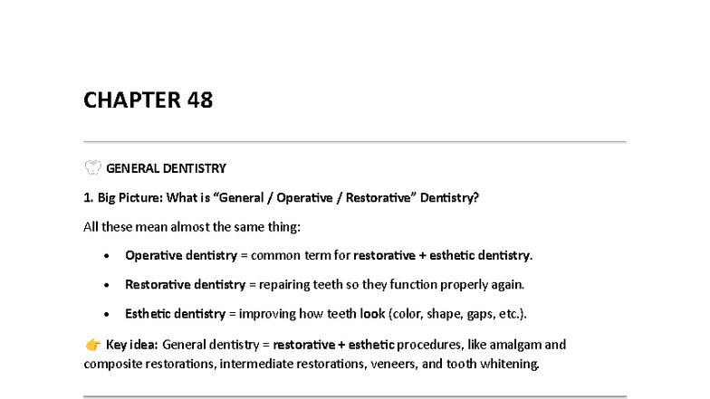 Chapter 48 - General Dentistry: Operative & Esthetic Dentistry Overview ...
