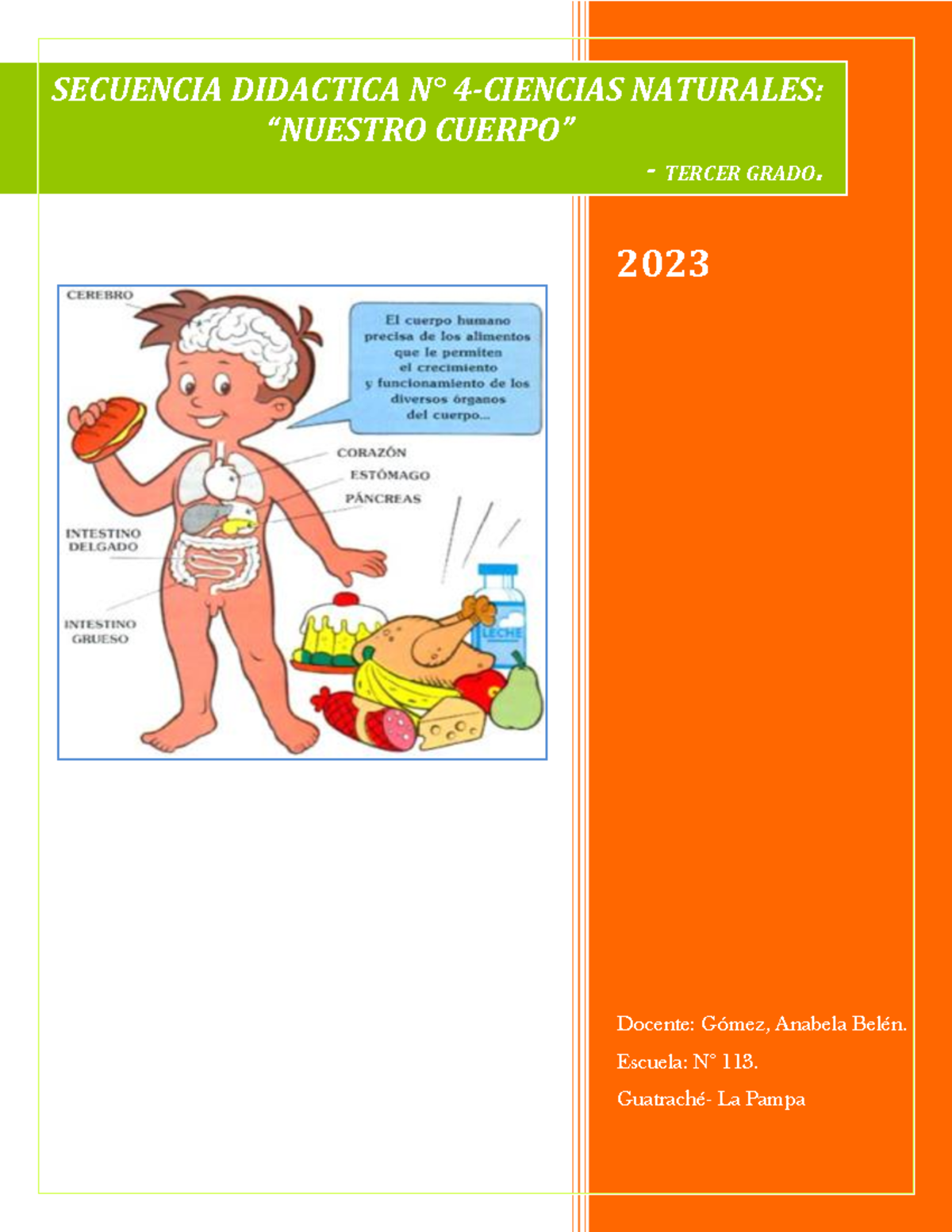 Secuencia Didáctica N° 4 - Ciencias Naturales: Sistema Digestivo para ...