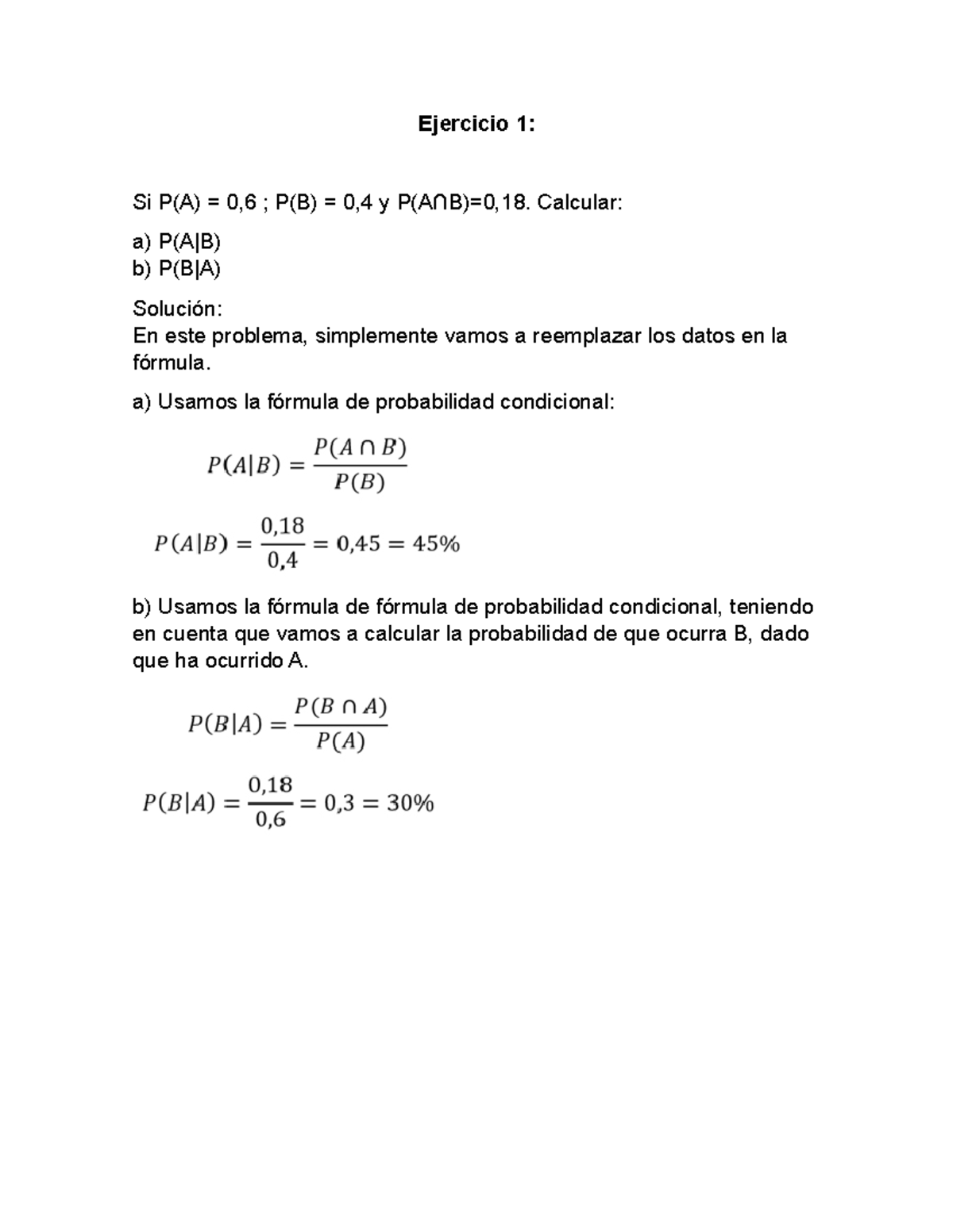 Probabilidad Condicional Ejemplos 1321994 | Probabilidad Condicionada