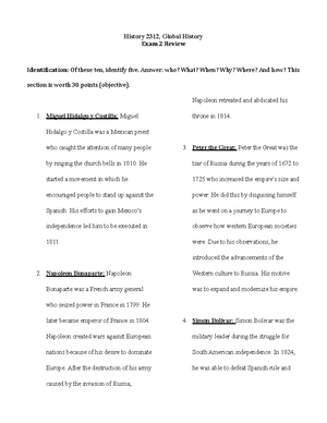 Final Exam Review: Major Events and Treaties of World War I (HIST101) - A psychologist in the ...